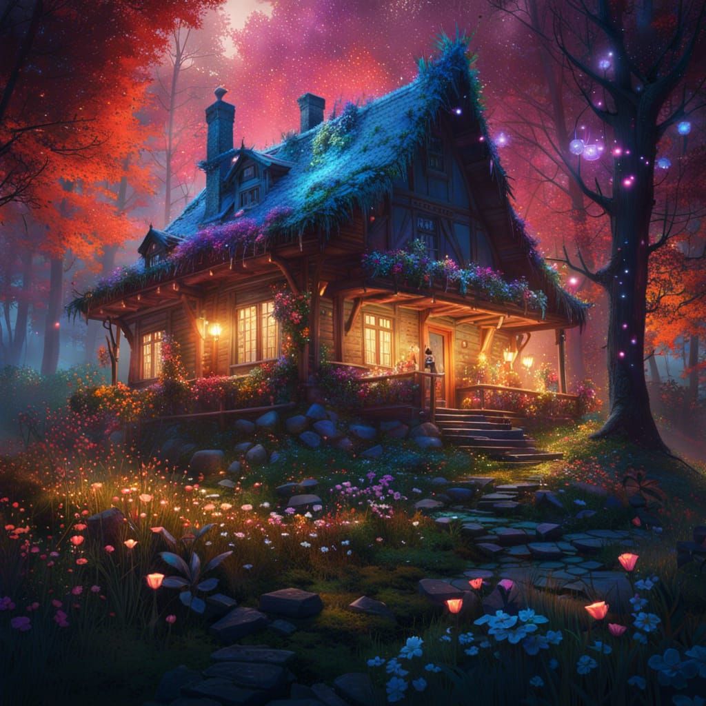 The Fae Cottage - AI Generated Artwork - NightCafe Creator