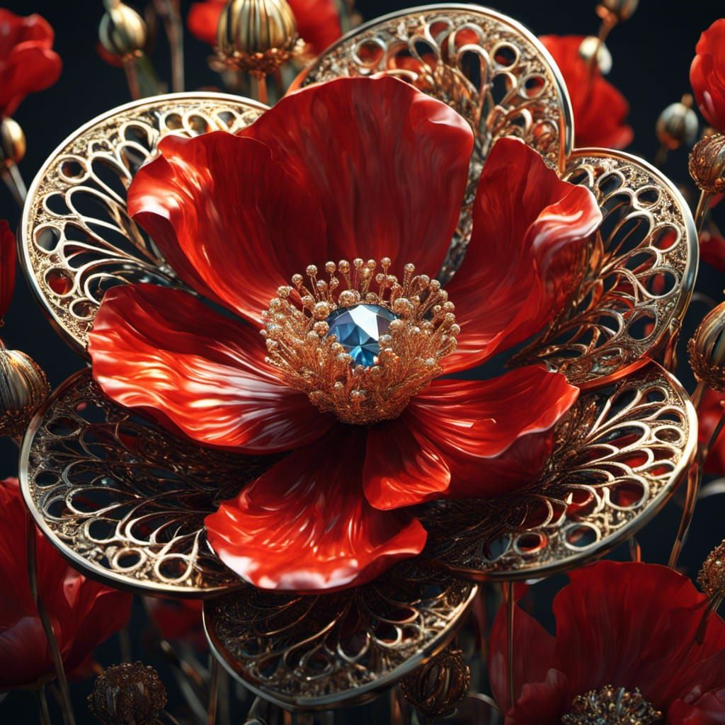 Royal Poppy - AI Generated Artwork - NightCafe Creator