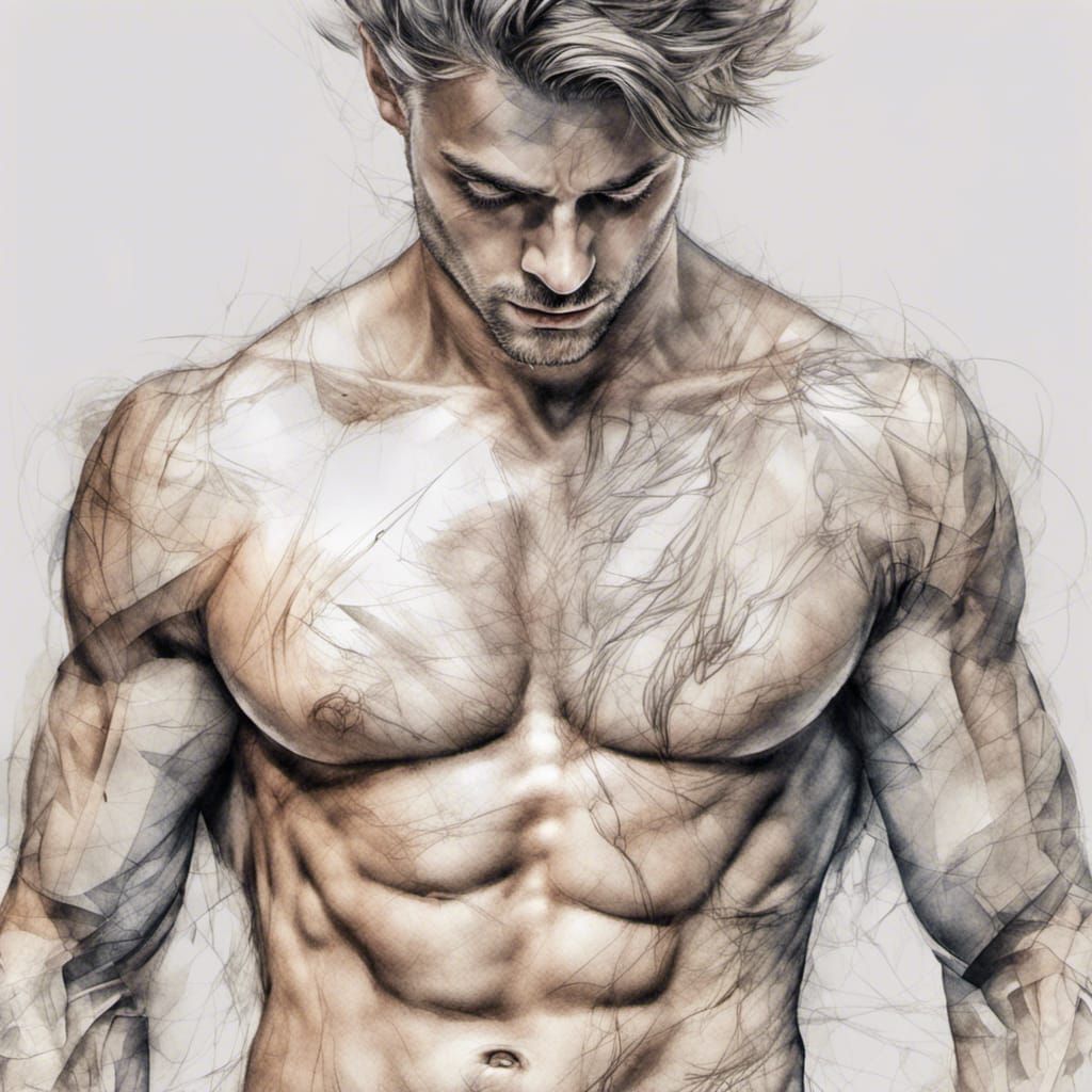 Shirtless Man 3 - AI Generated Artwork - NightCafe Creator