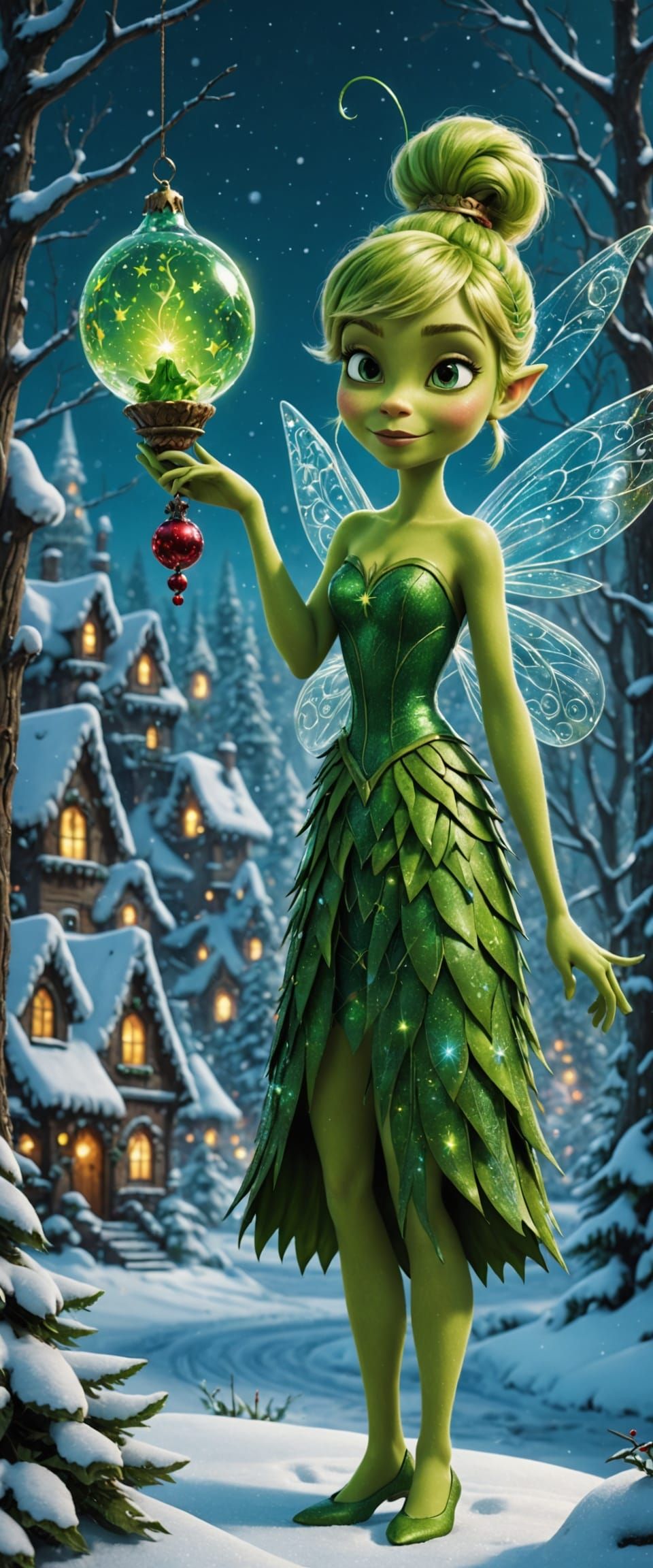 Magical Mrs. Grinch in a Whimsical Christmas Wonde... - AI Art