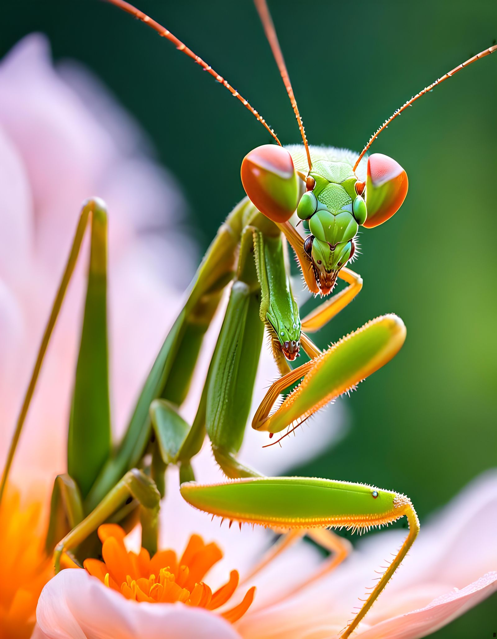 Macro photography - Praying Mantiss - AI Generated Artwork - NightCafe Creator
