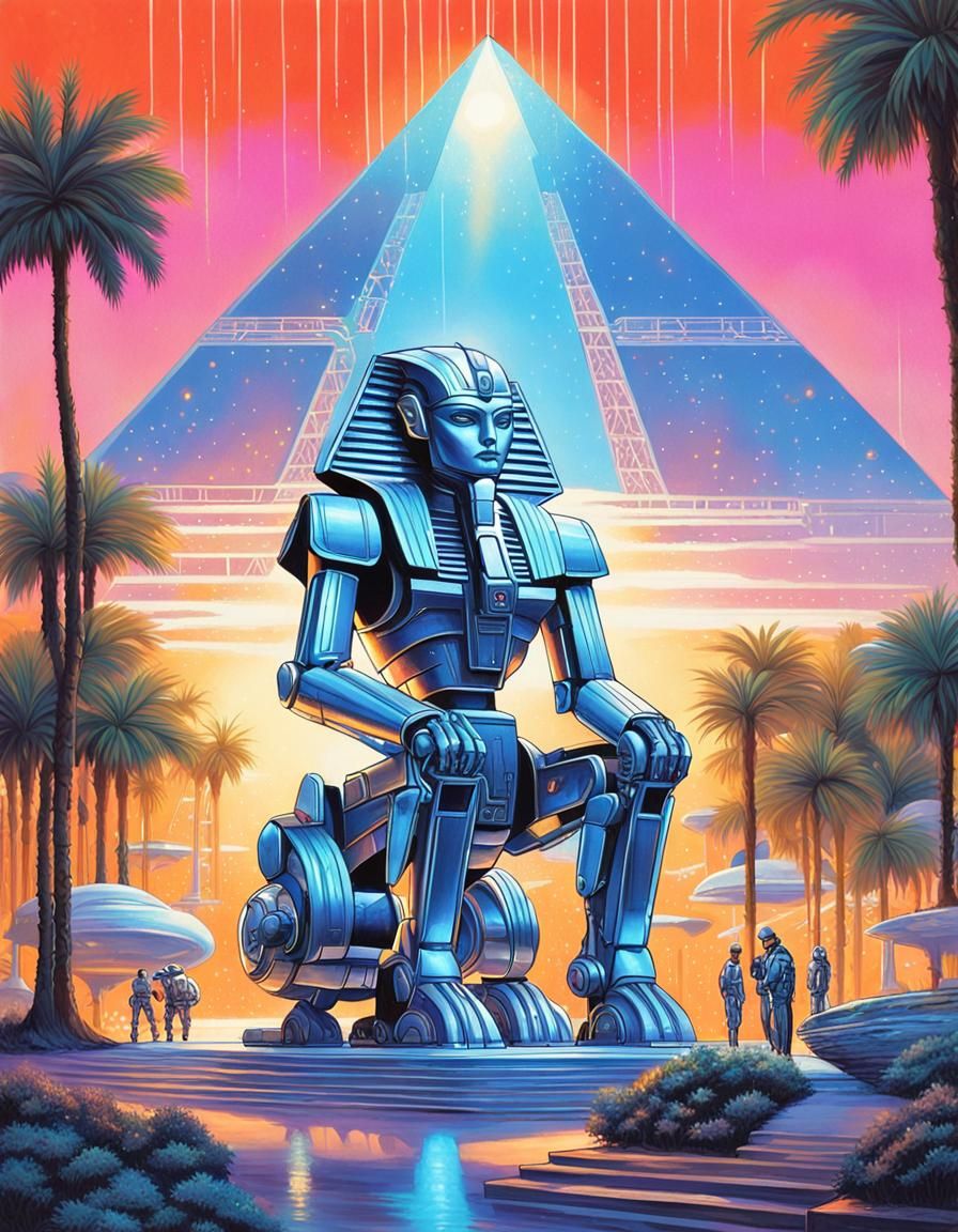 sphinx mecha - AI Generated Artwork - NightCafe Creator