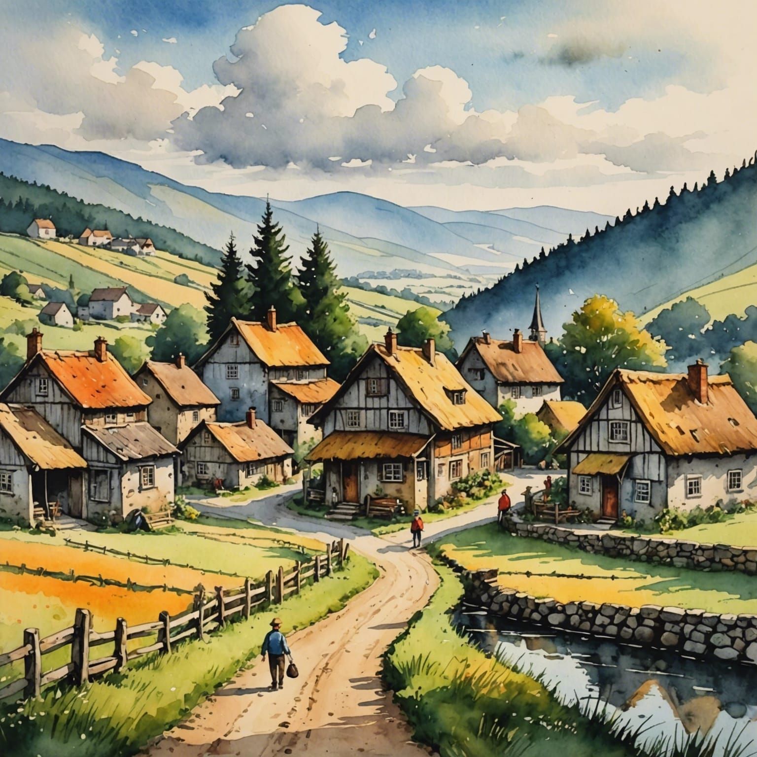 My village - AI Generated Artwork - NightCafe Creator