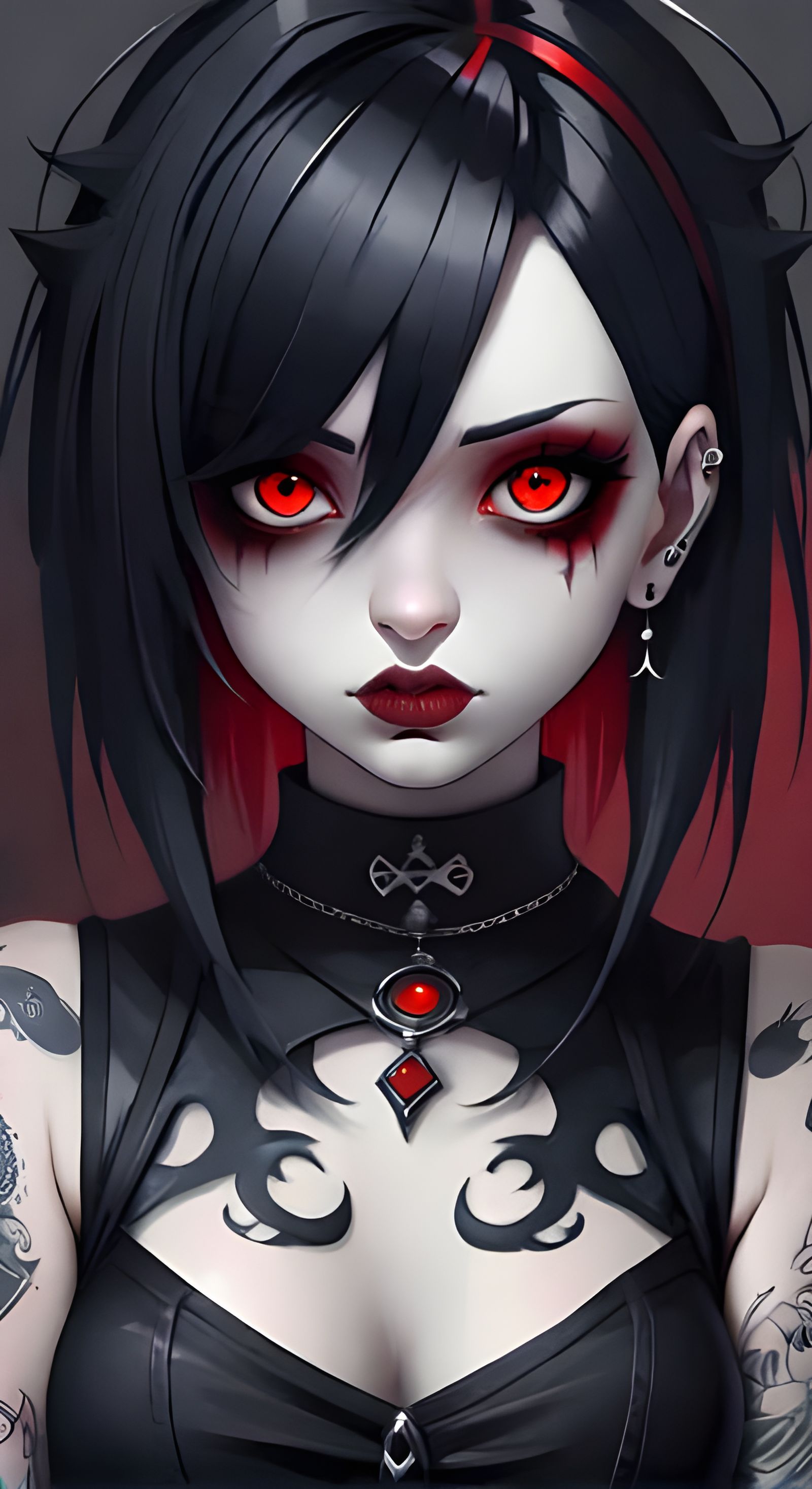 Goth Girl Portrait - AI Generated Artwork - NightCafe Creator