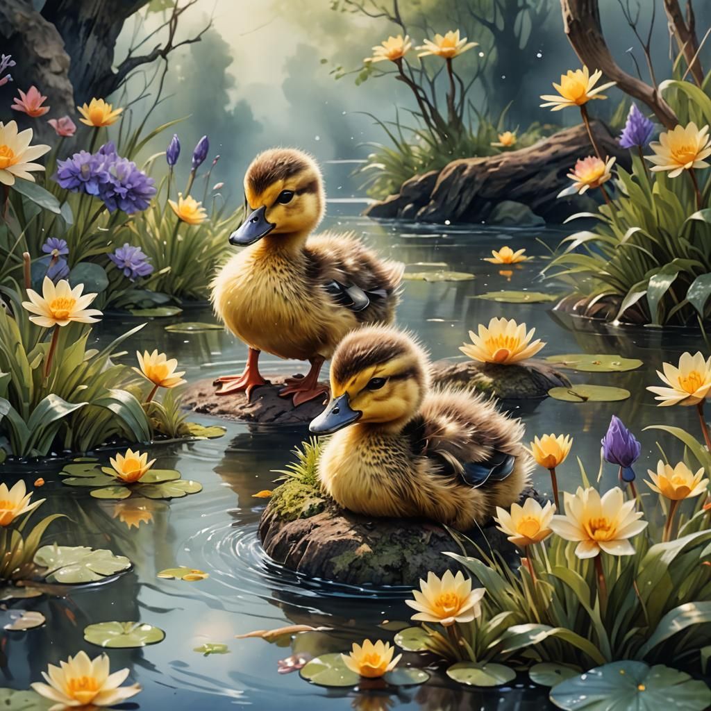 FLUFFY DUCKLING - AI Generated Artwork - NightCafe Creator