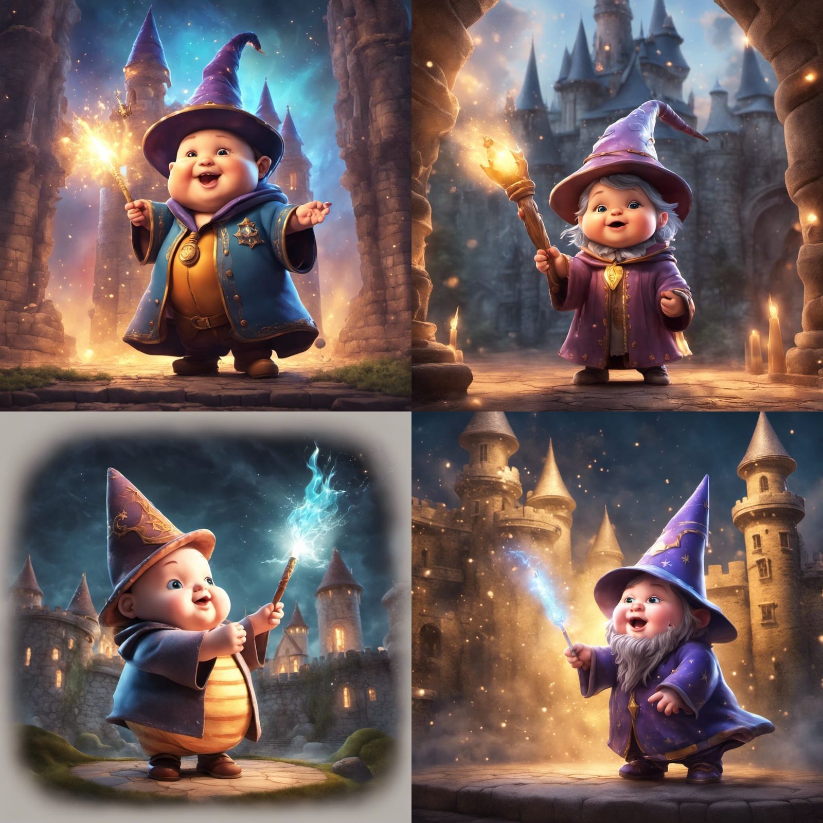 Cute Wizard SPreading Magic All Over The World - AI Generated Artwork ...