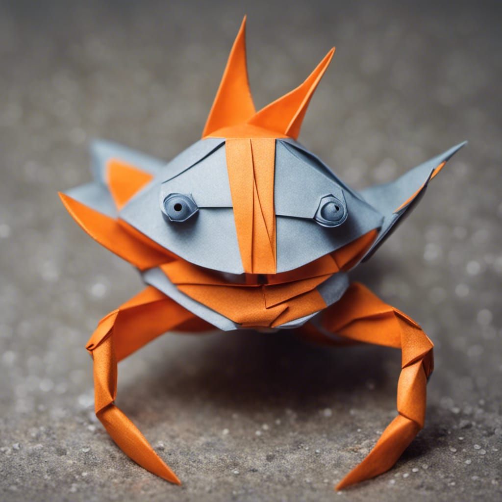Crab origami - AI Generated Artwork - NightCafe Creator