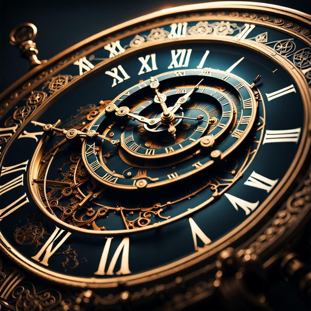 distorted clock face - AI Generated Artwork - NightCafe Creator