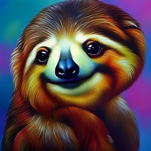 Happy Sloth - AI Generated Artwork - NightCafe Creator