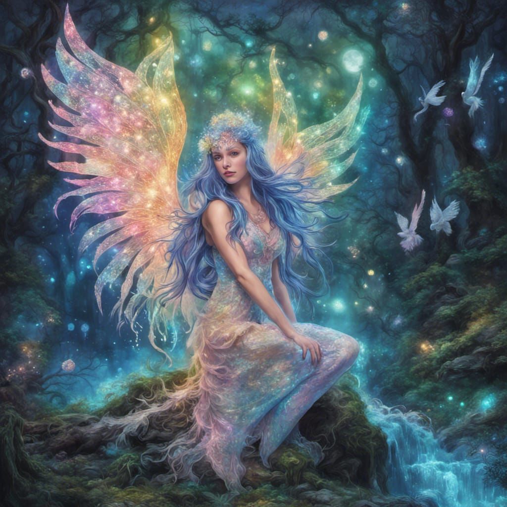 Resting Fairy - AI Generated Artwork - NightCafe Creator