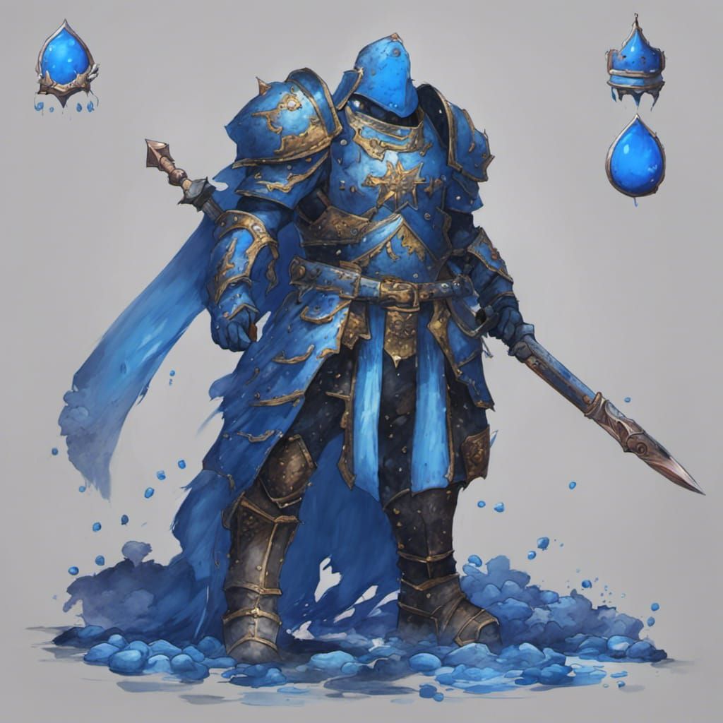noble blue slime knight - AI Generated Artwork - NightCafe Creator