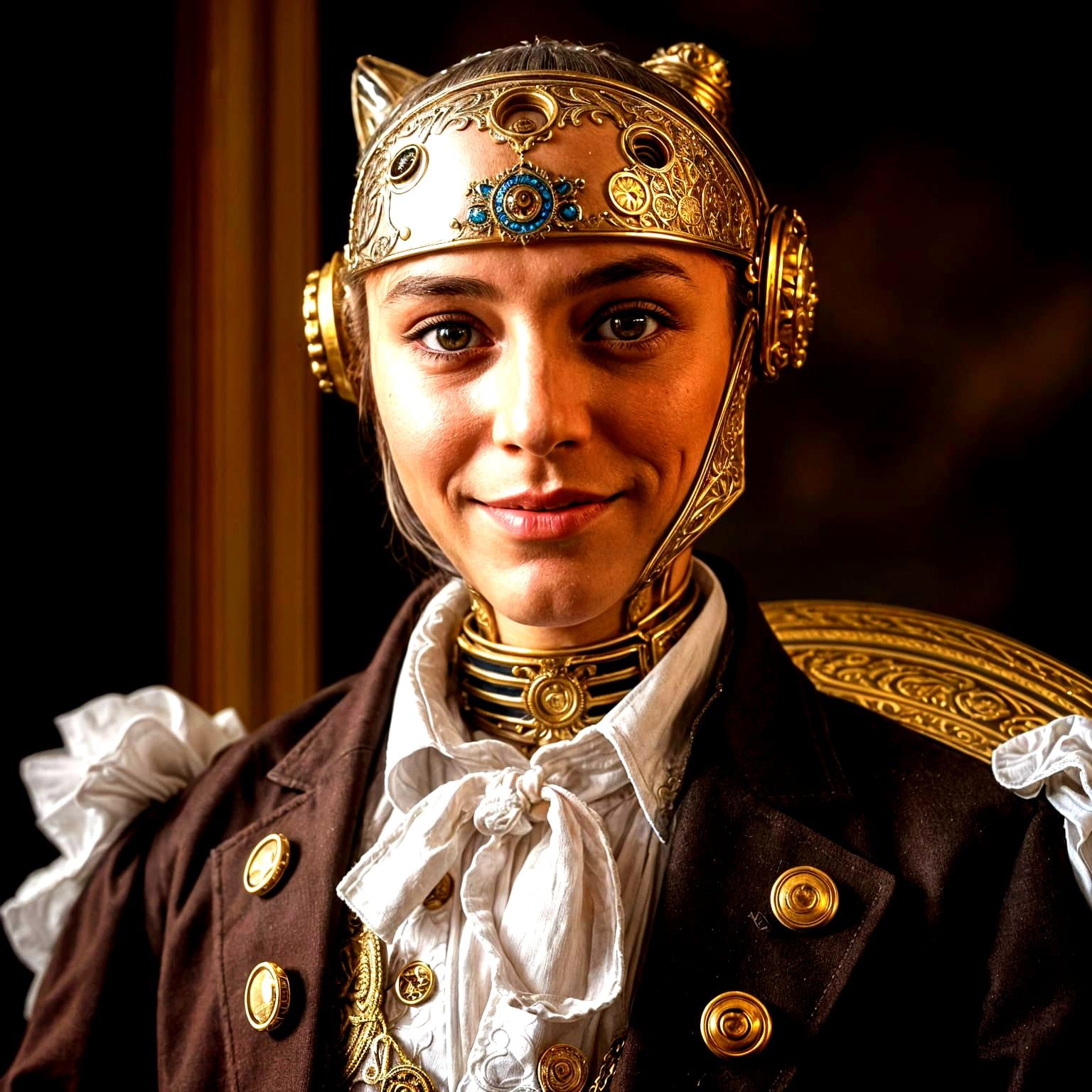 Clockpunk Android Butler in 18th Century Portrait - AI Art