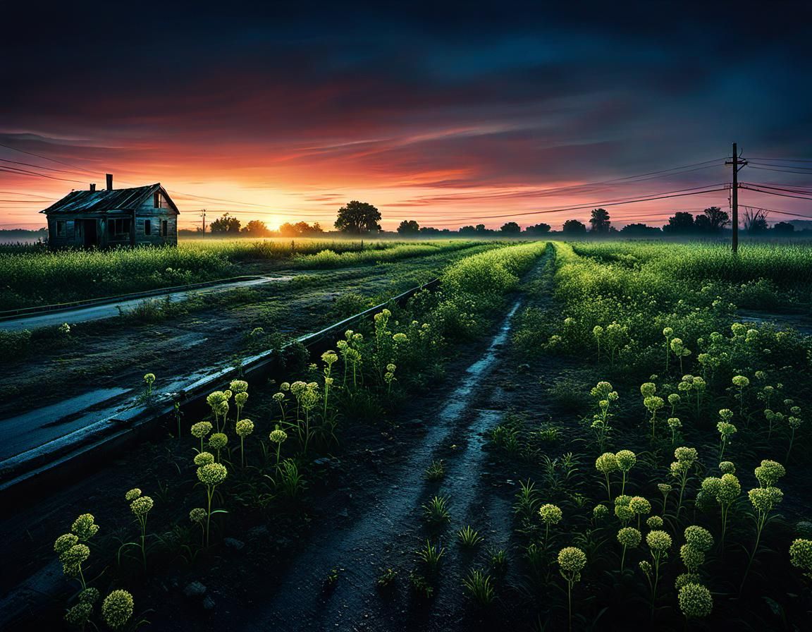 Post-Apocalyptic Countryside - AI Generated Artwork - NightCafe Creator