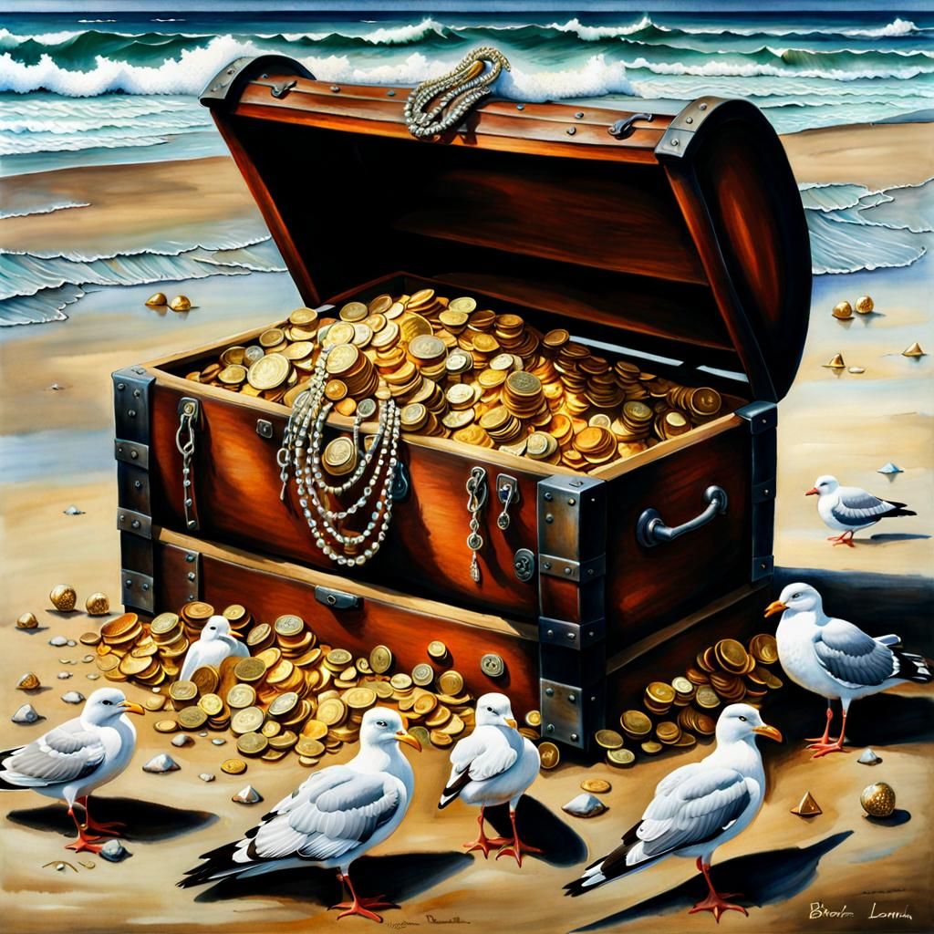Treasures Washed Ashore - AI Generated Artwork - NightCafe Creator