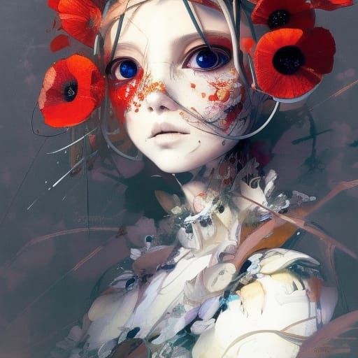 Poppy flower - AI Generated Artwork - NightCafe Creator