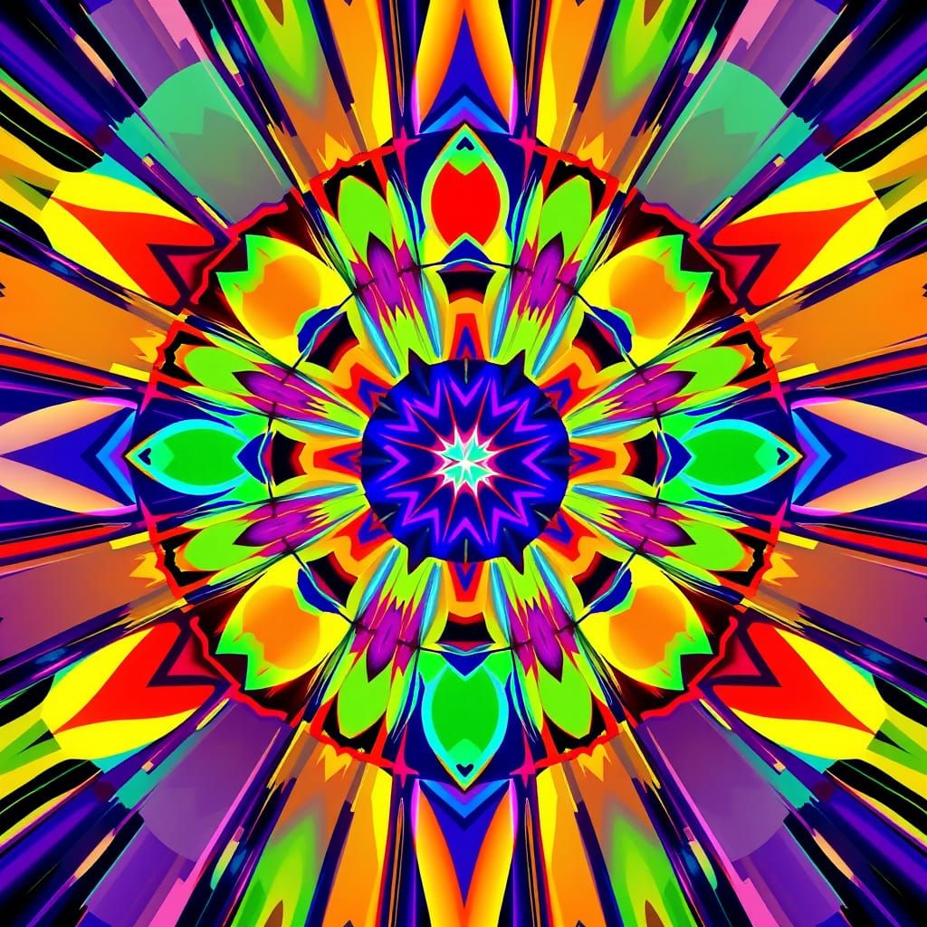 Vibrant Triadic Pop Art Explosion in Golden Ratio ... - AI Art