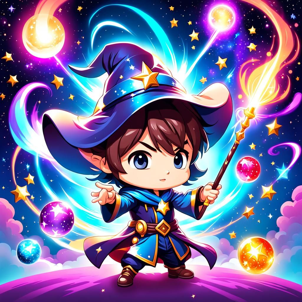 Chibi wizard - AI Generated Artwork - NightCafe Creator