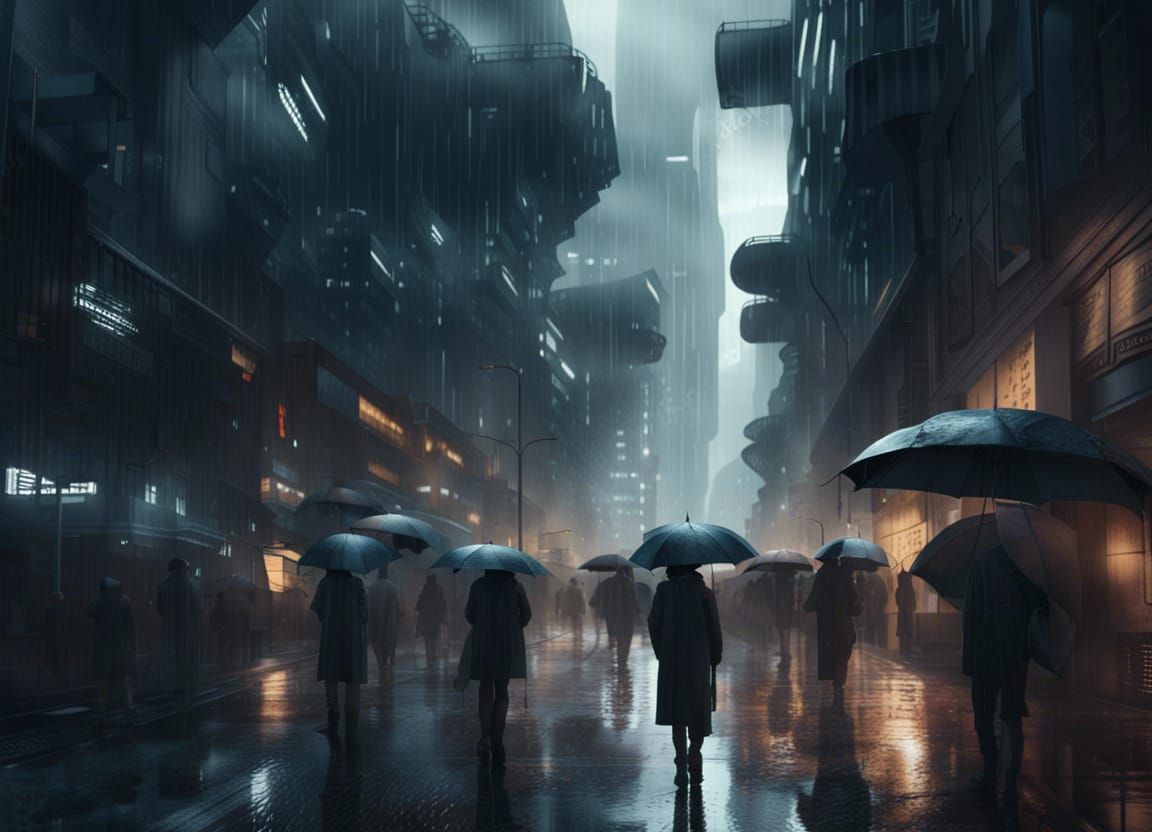 Dystopian City 0.9 - AI Generated Artwork - NightCafe Creator