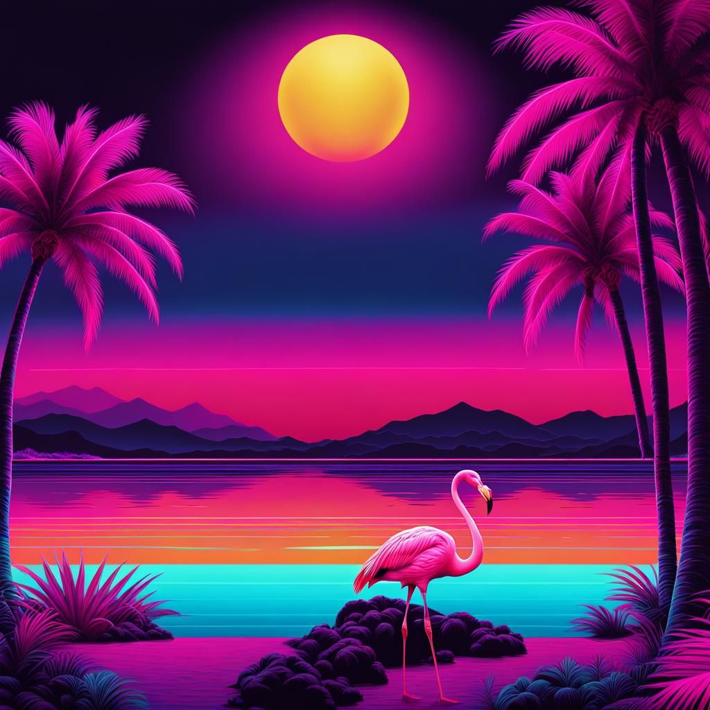Tropical Vaporwave - AI Generated Artwork - NightCafe Creator