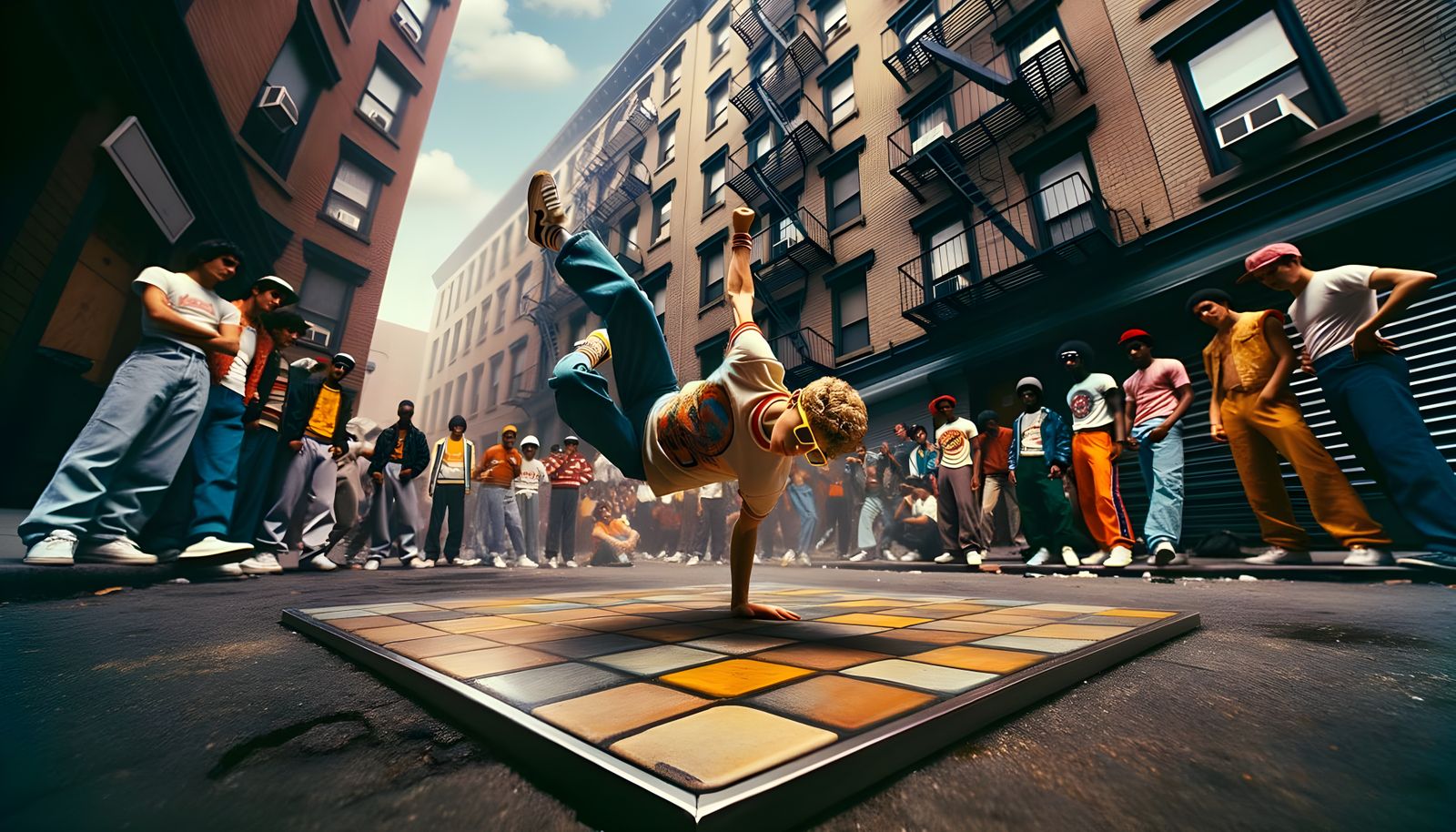 The Totally Awesome 80's - Breakdancing Scene on City Street...