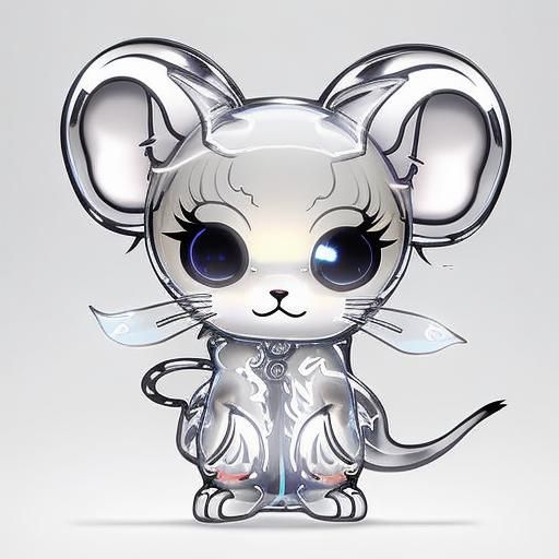 Adorable cute Bioluminescent chibi ghost cat, adorable ghostly cat semi ...