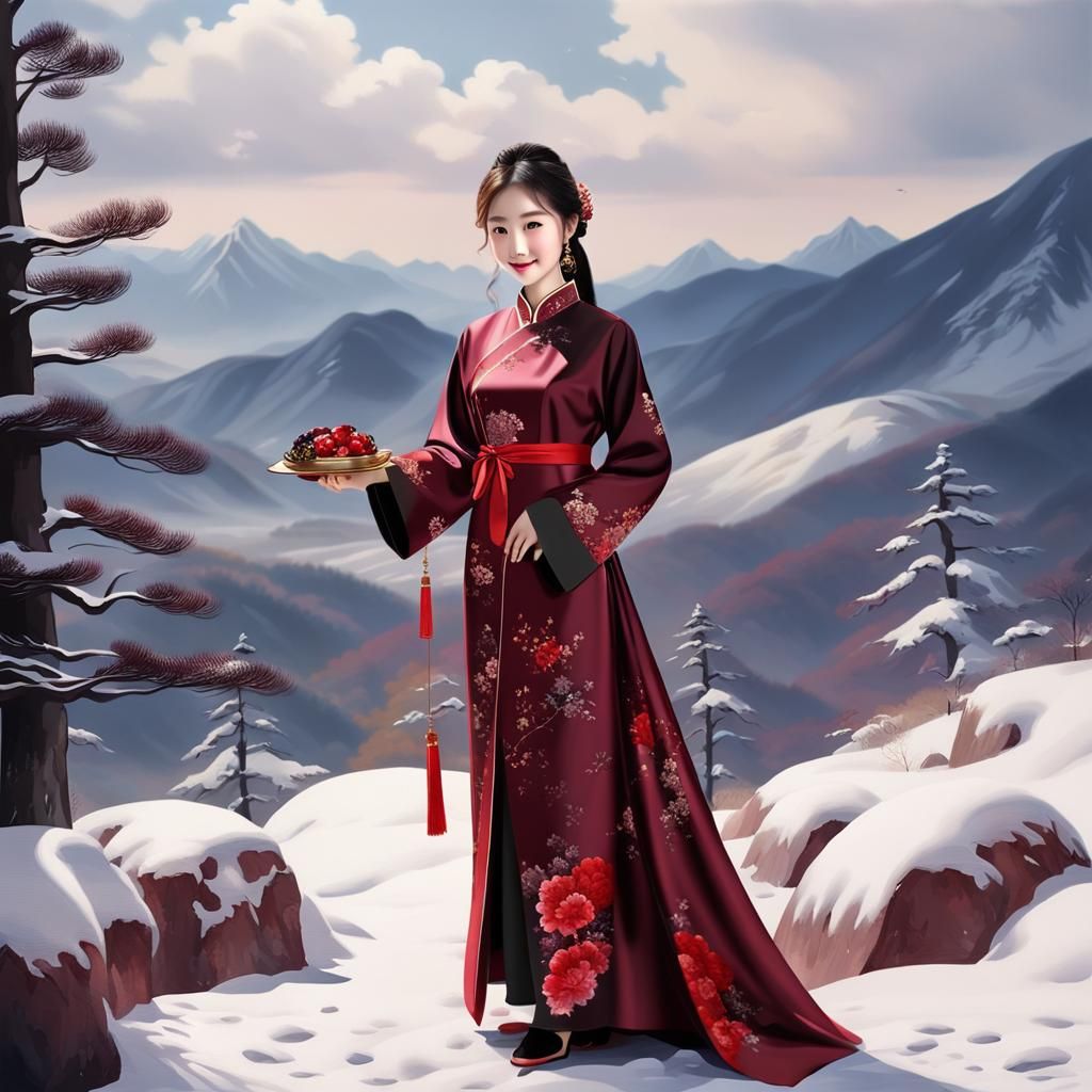 Shades Of Red Loose Fitting Evening Gowns Cartoon. Redone. - AI Generated Artwork - NightCafe ...