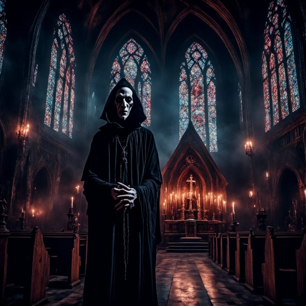 Vampire in a church - AI Generated Artwork - NightCafe Creator