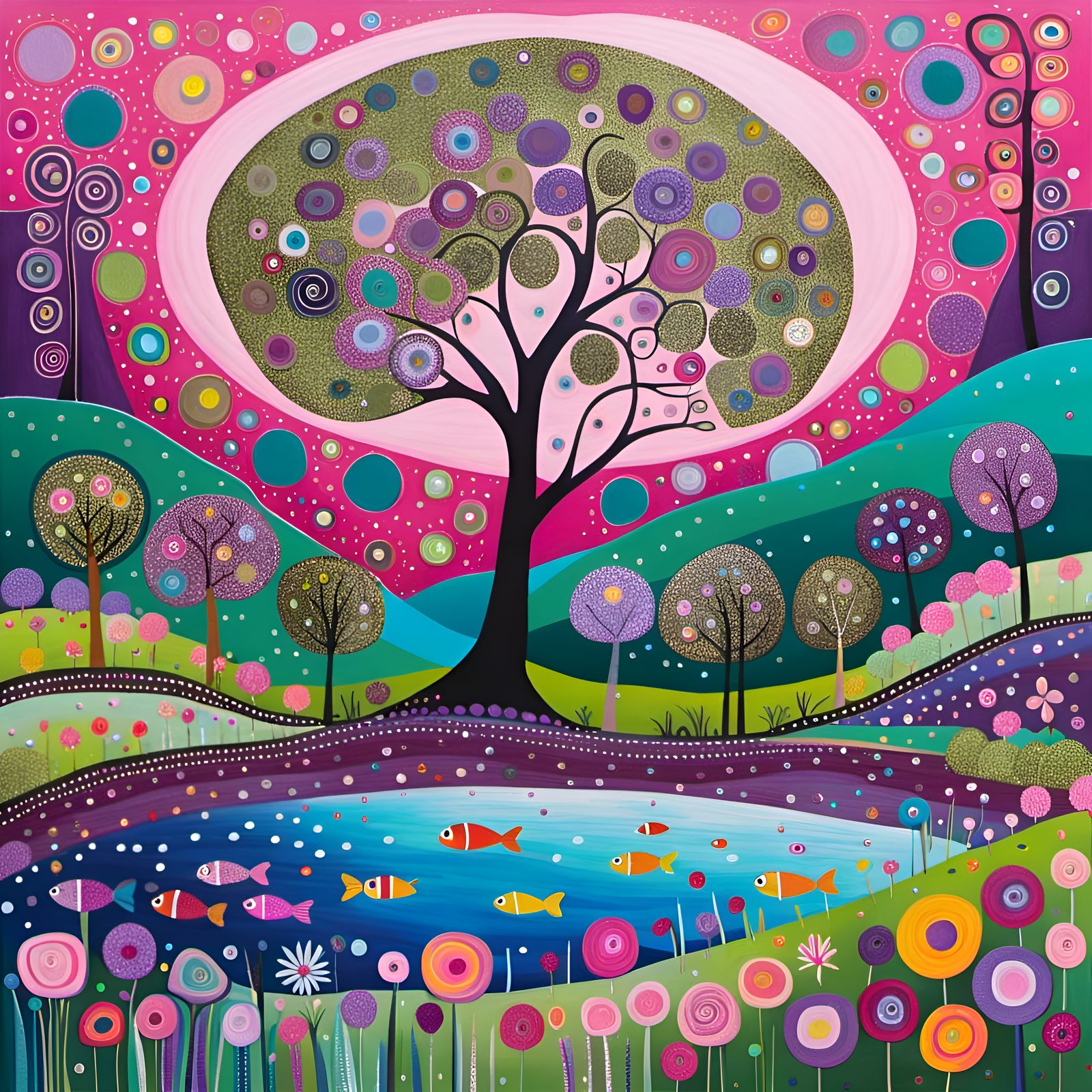 Happy Landscape 1 - AI Generated Artwork - NightCafe Creator