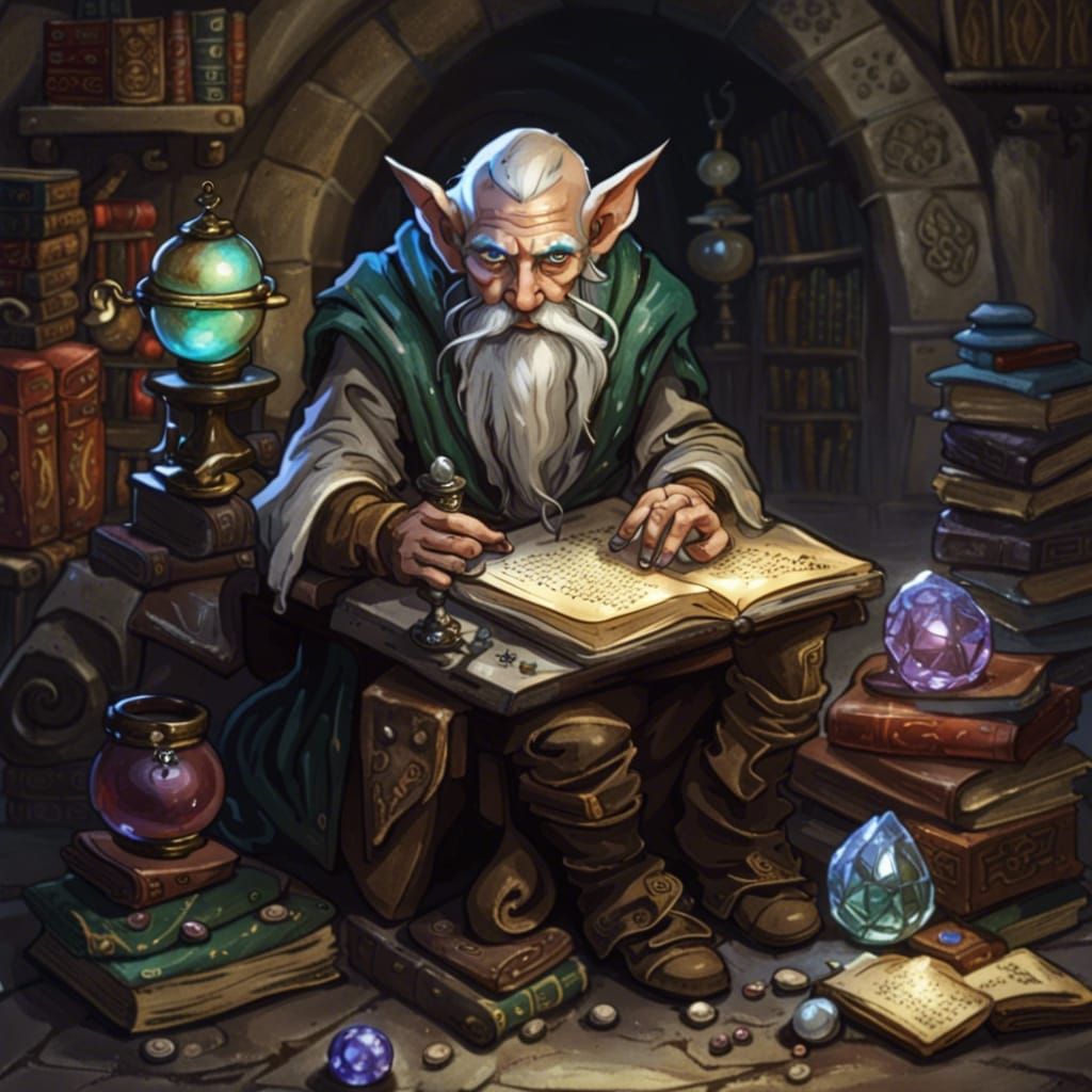 Gnomish Scholar - AI Generated Artwork - NightCafe Creator