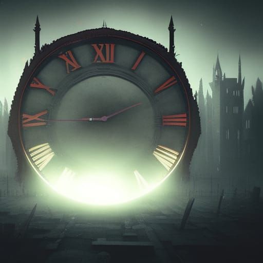 Ominous clocks, scary clocks, dark clocks - AI Generated Artwork ...