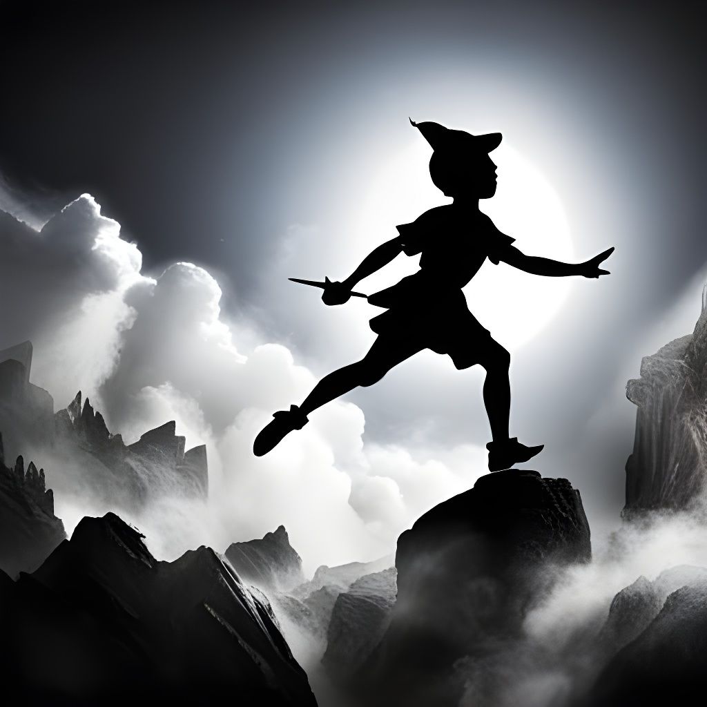 The runaway shadow of Peter Pan - AI Generated Artwork - NightCafe Creator