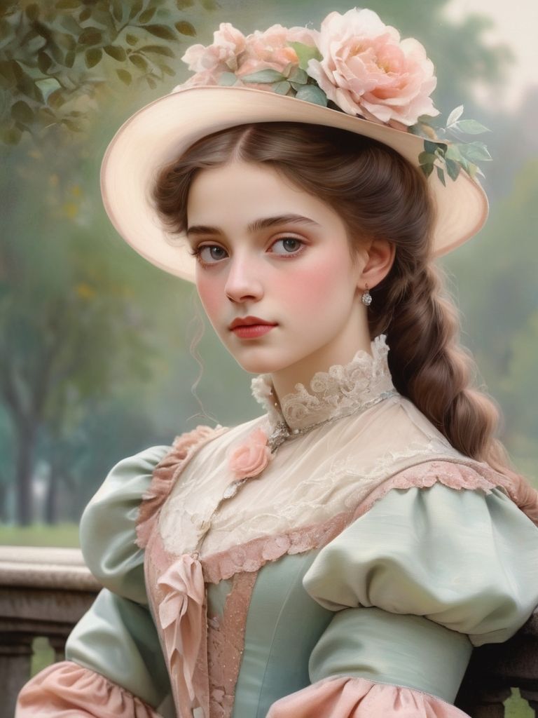 Portrait of a young victorian lady - AI Generated Artwork - NightCafe Creator