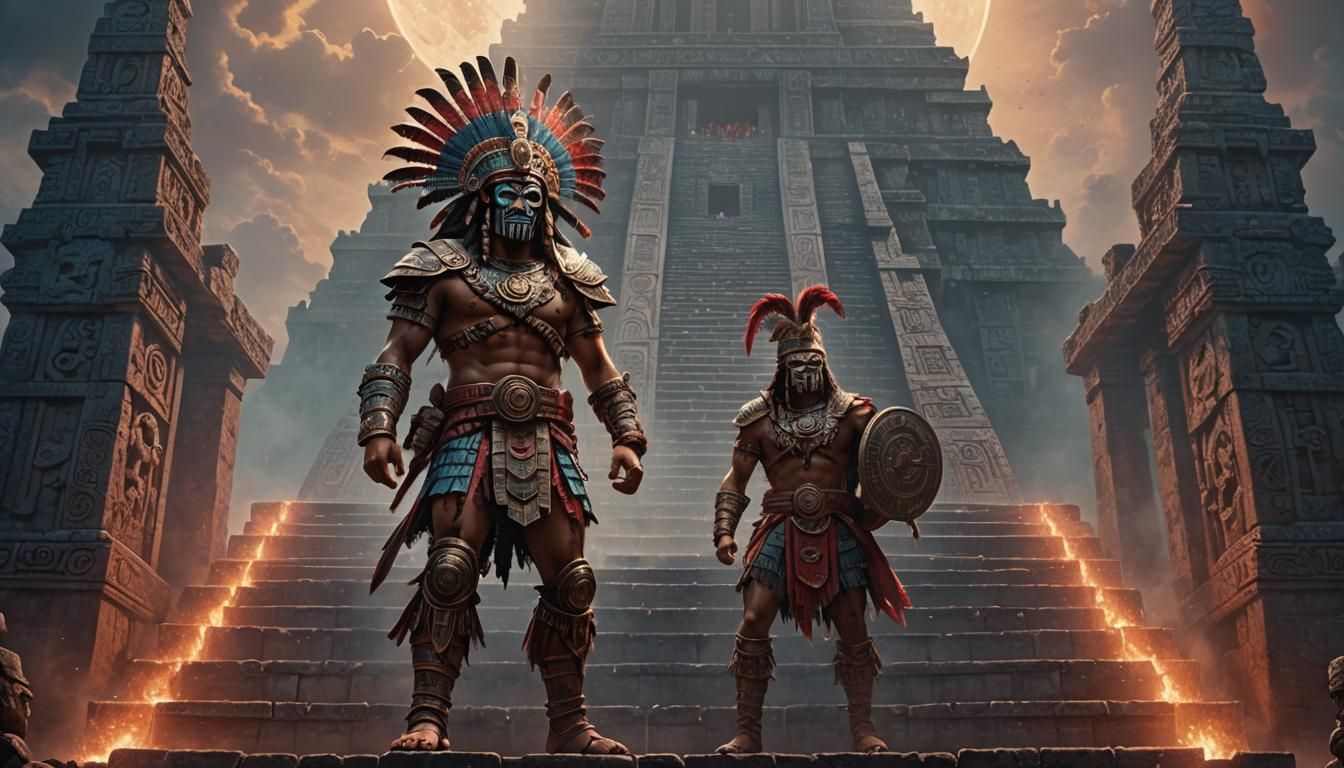 Aztec Warriors - AI Generated Artwork - NightCafe Creator