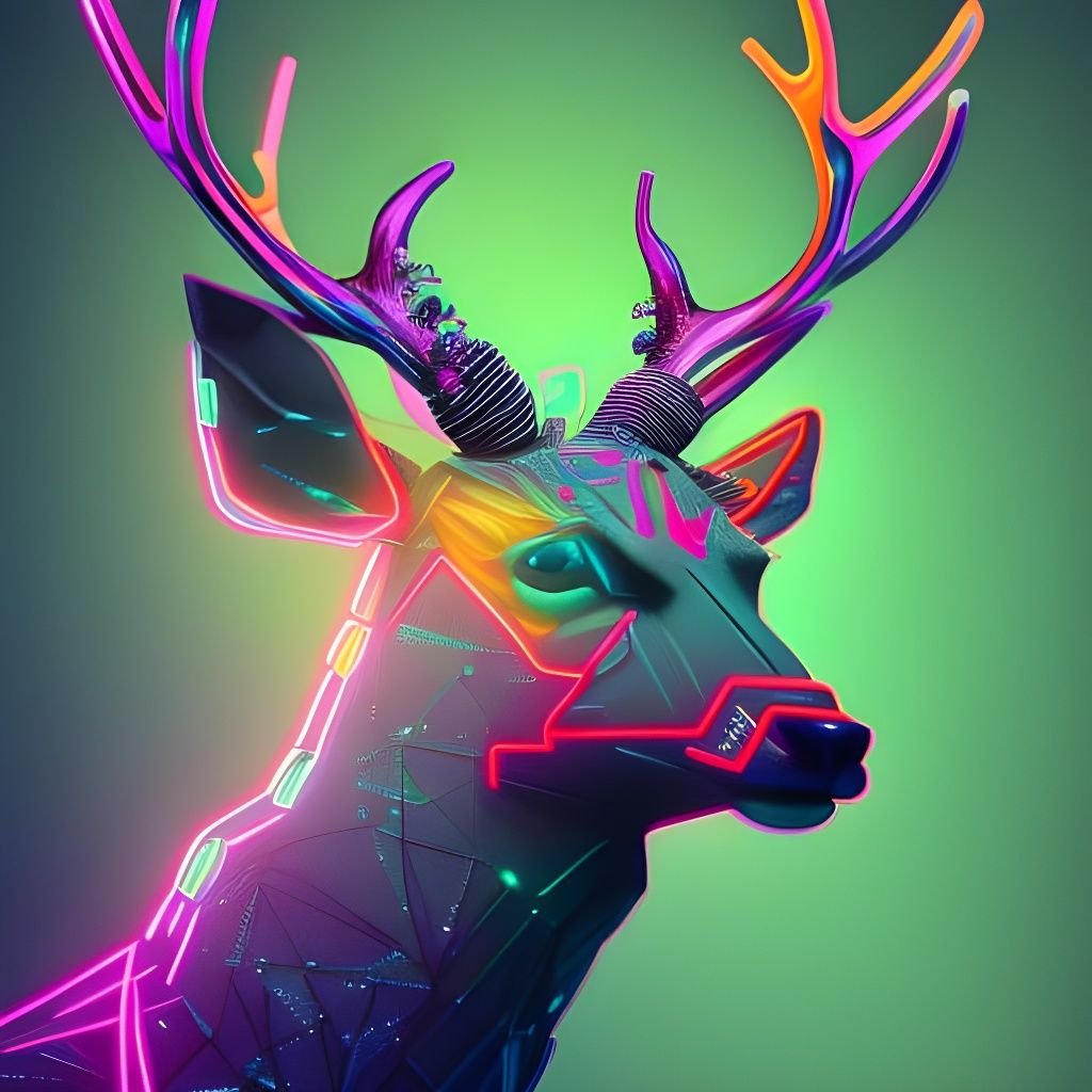 Electric Deer - AI Generated Artwork - NightCafe Creator