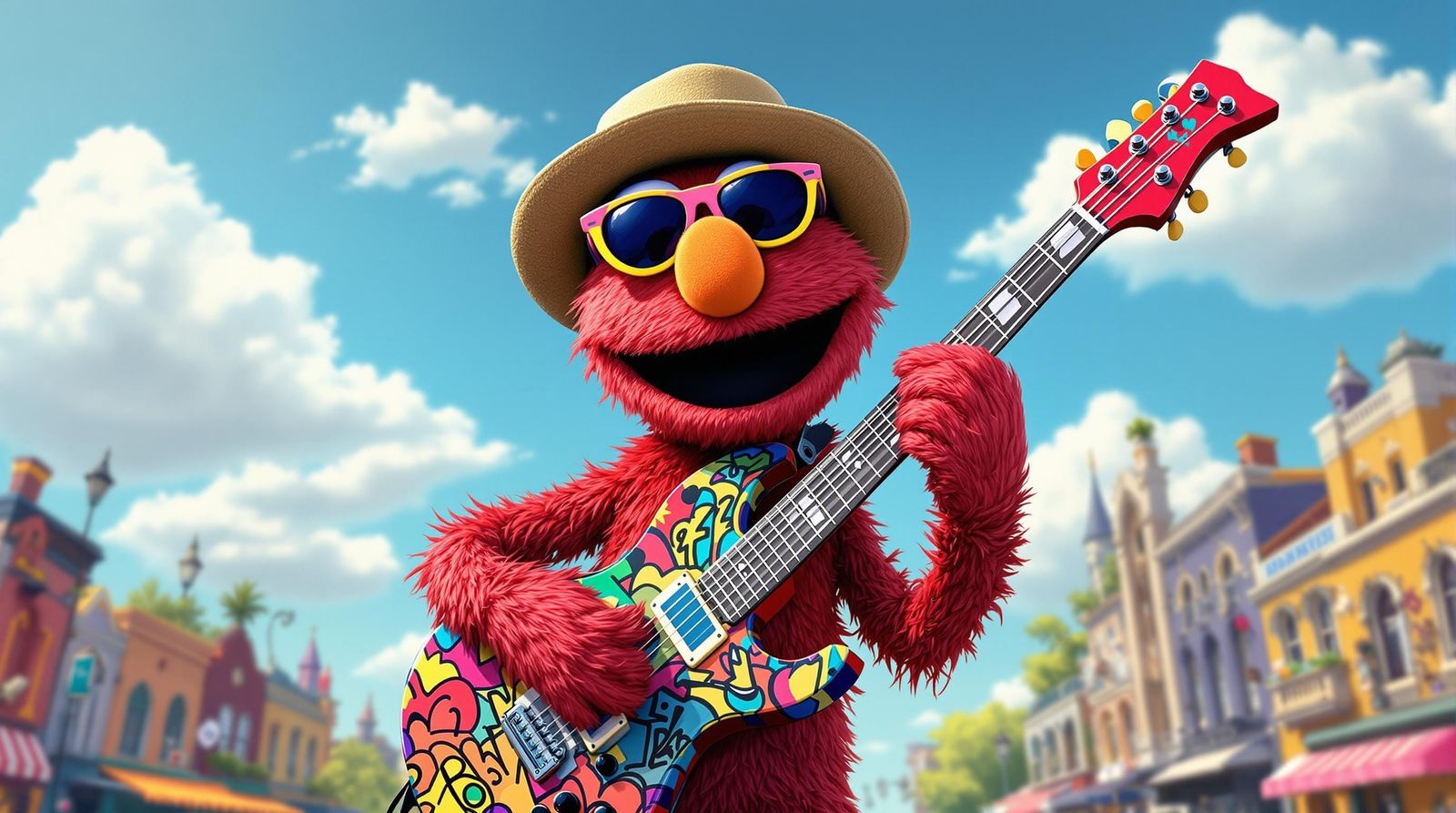Rockle-Me-Elmo - Elmo Rocks Out in Sunglasses