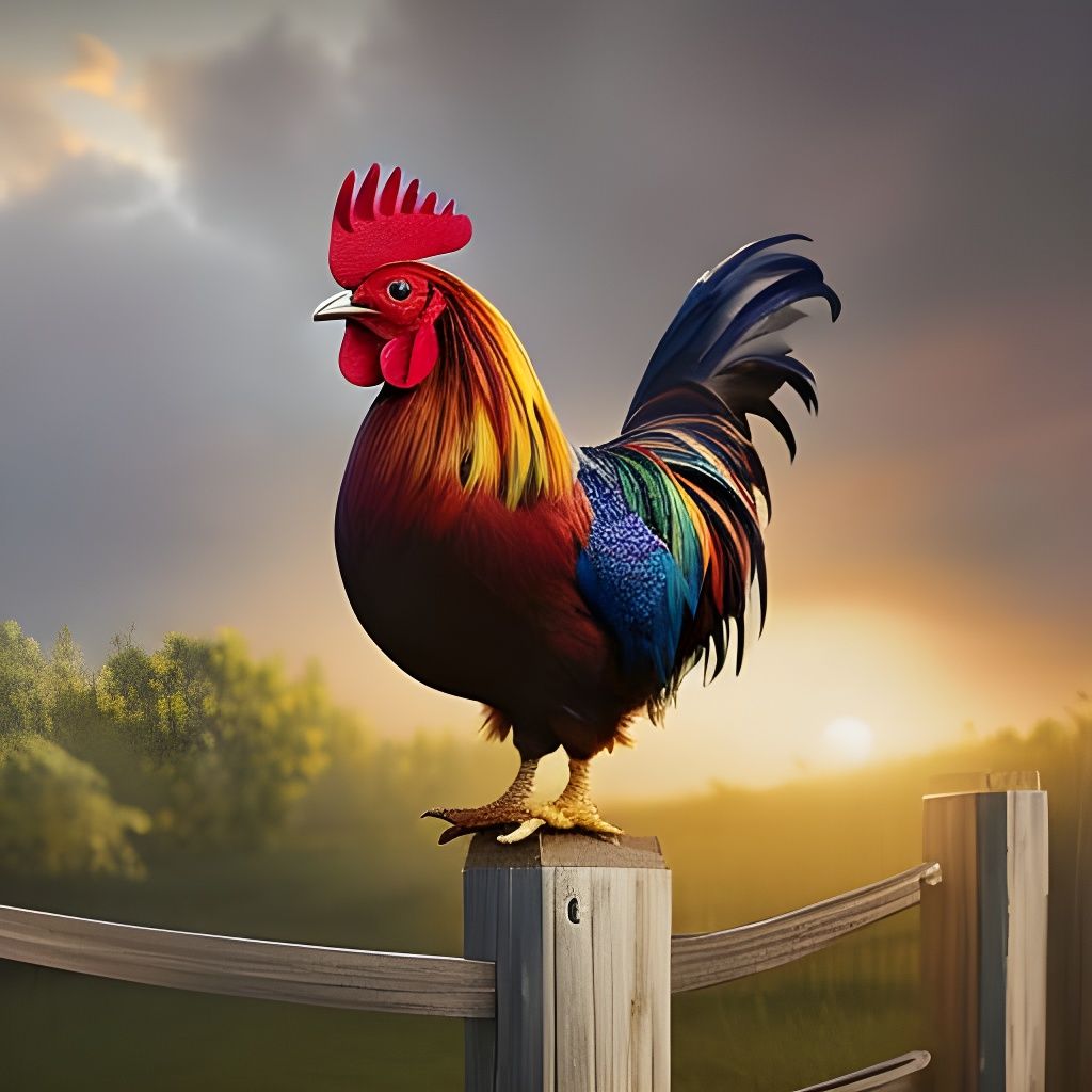 Rooster - AI Generated Artwork - NightCafe Creator