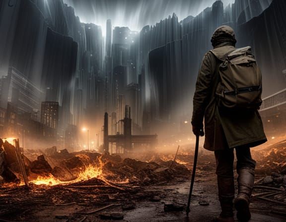 Angels Falling to hell, and death in the center enjoying war.. Acid ...