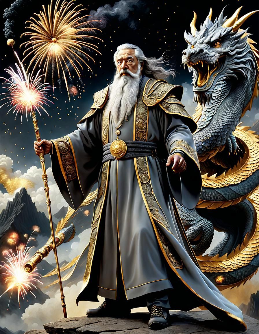 Dragon Wizard v.2 - AI Generated Artwork - NightCafe Creator