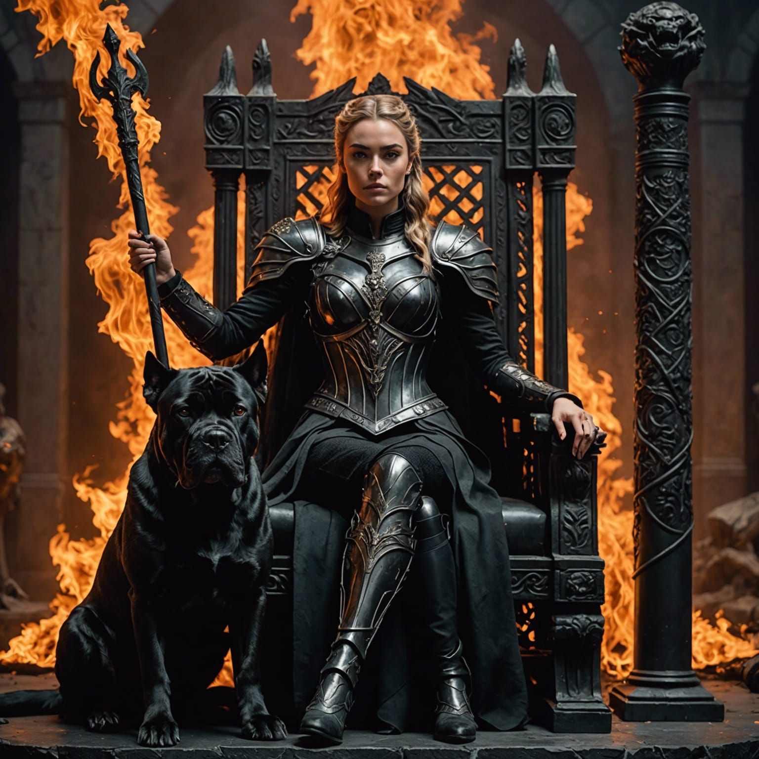 Queen Crazy Cane Corso Lady - AI Generated Artwork - NightCafe Creator