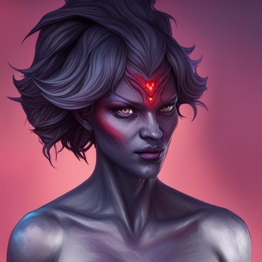 pretty female evil demon #2 - AI Generated Artwork - NightCafe Creator