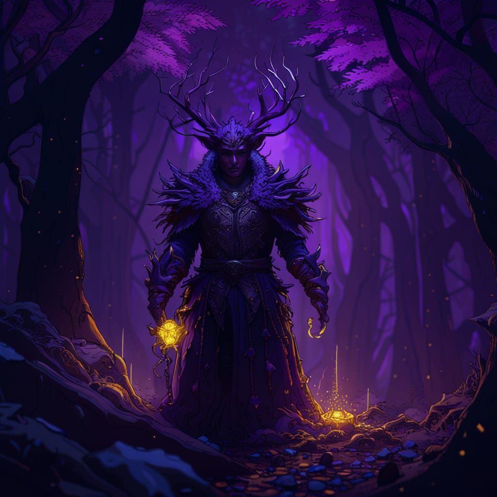 The Dark Forest Mage - AI Generated Artwork - NightCafe Creator