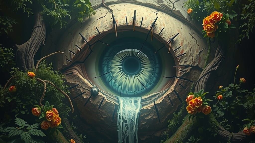 Waterfall Tears - Surreal Eye of the River in a Dreamlike L...