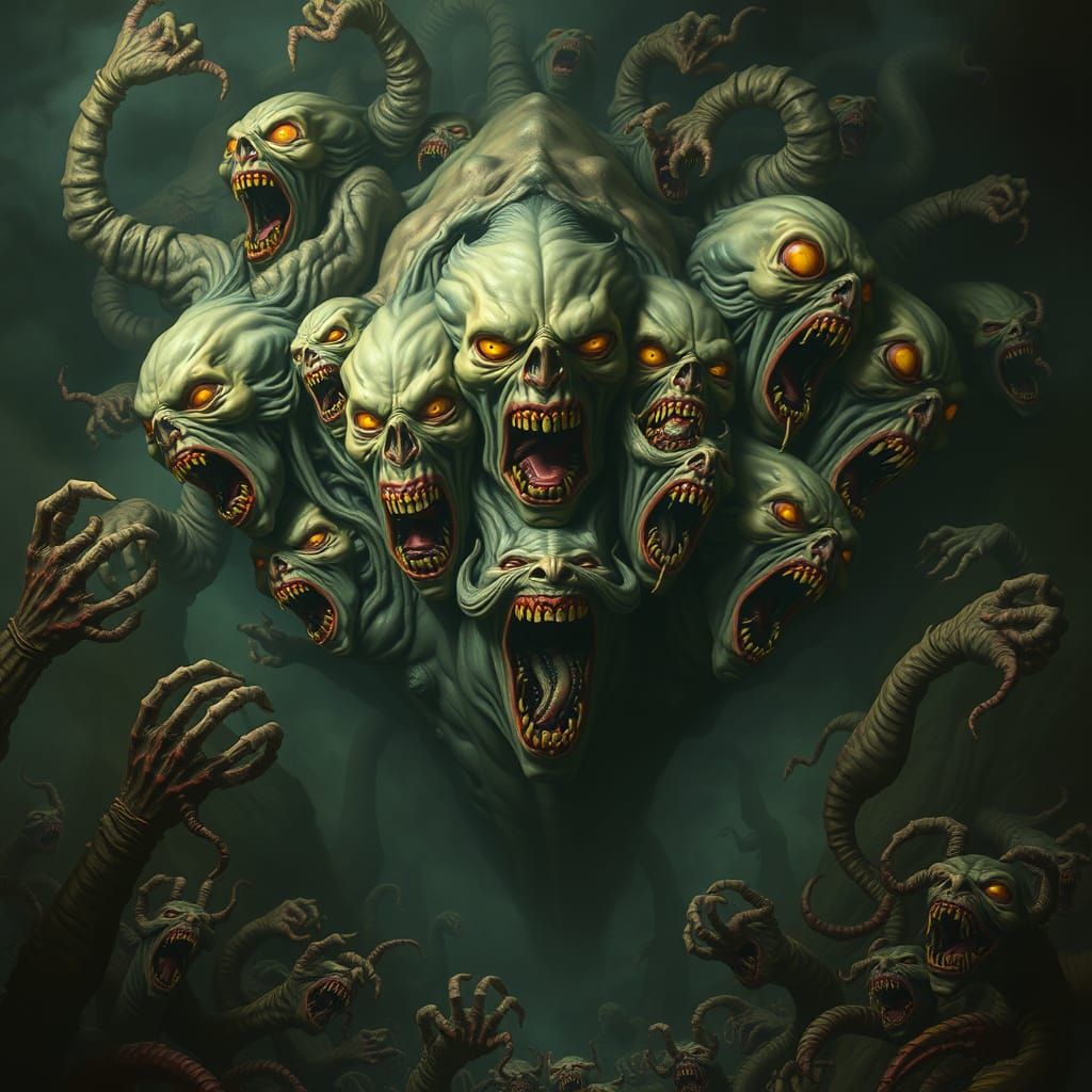 Eldritch Horror Entity in a Dark, Surreal Realm - AI Art