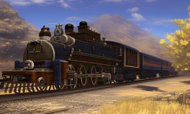 Old timey fancy train - AI Generated Artwork - NightCafe Creator