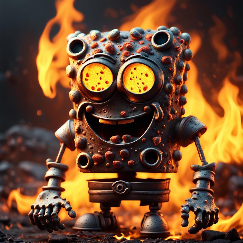 Sponge Bob's Evil Twin - AI Generated Artwork - NightCafe Creator