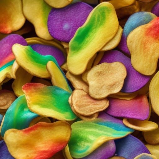 Rainbow Potato Chips (Advertisement) - AI Generated Artwork - NightCafe ...