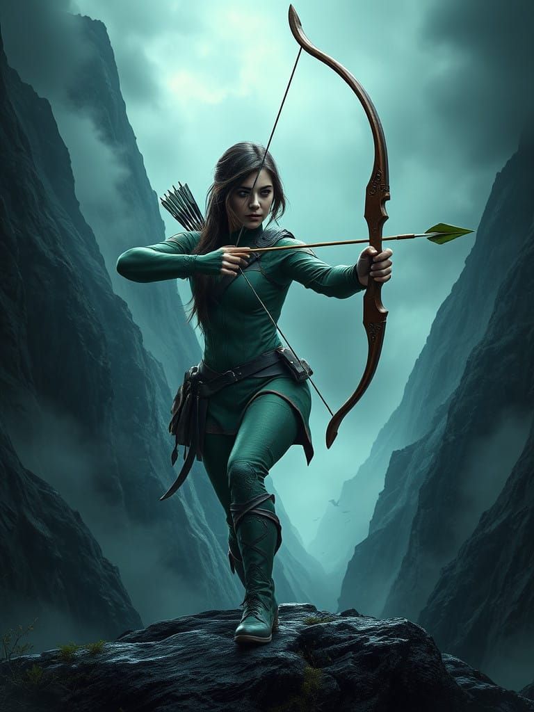 Ethereal Archer Embarks on Quest Through Mysteriou... - AI Art