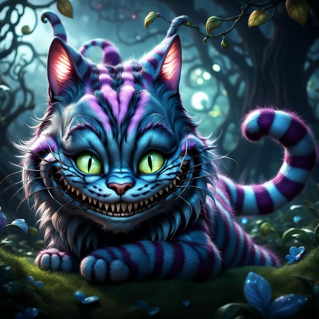 An adorable Cheshire Cat in Wonderland - AI Generated Artwork ...