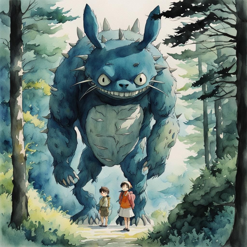 Horror Totoro - AI Generated Artwork - NightCafe Creator
