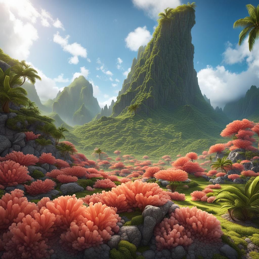 Fantasy World Concept Art #3 - AI Generated Artwork - NightCafe Creator